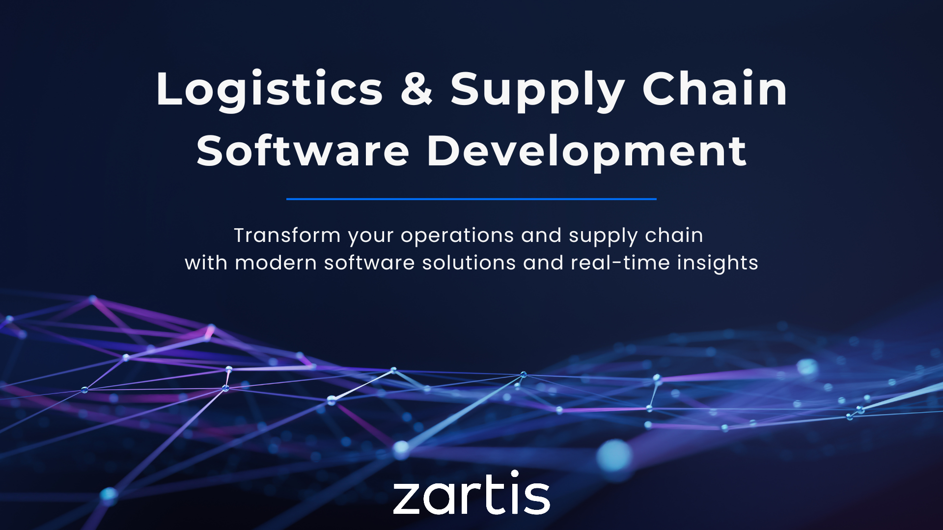 Logistics and Supply Chain Software Development Services | Zartis